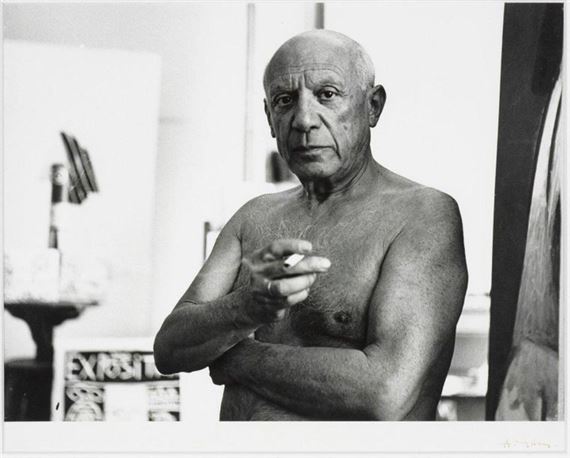 Villers André | PORTRAIT OF PICASSO SMOKING A CIGARETTE | Artwork ...