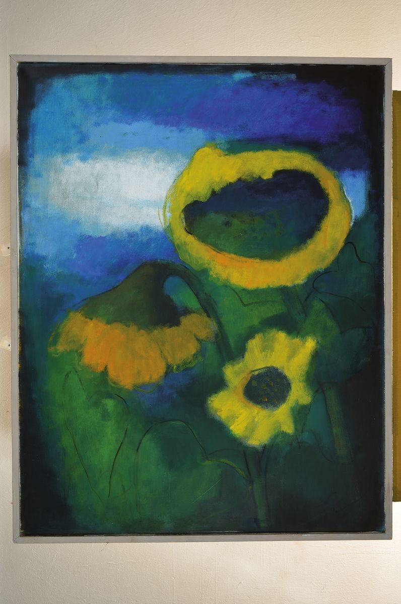 Hilde Greller | landscape with sunflowers | MutualArt
