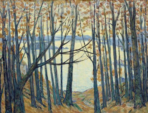 Ernst Samuel Geiger | View through the tree trunks | MutualArt