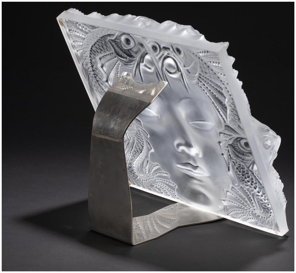 René Lalique | A Lalique Masque De Femme frosted art glass mask with ...