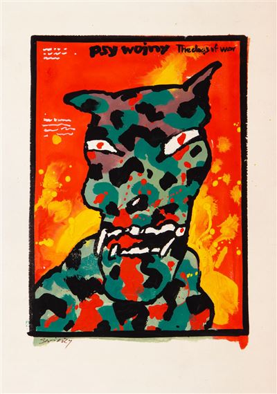 Waldemar Swierzy | Psy wojny - projekt plakatu | MutualArt