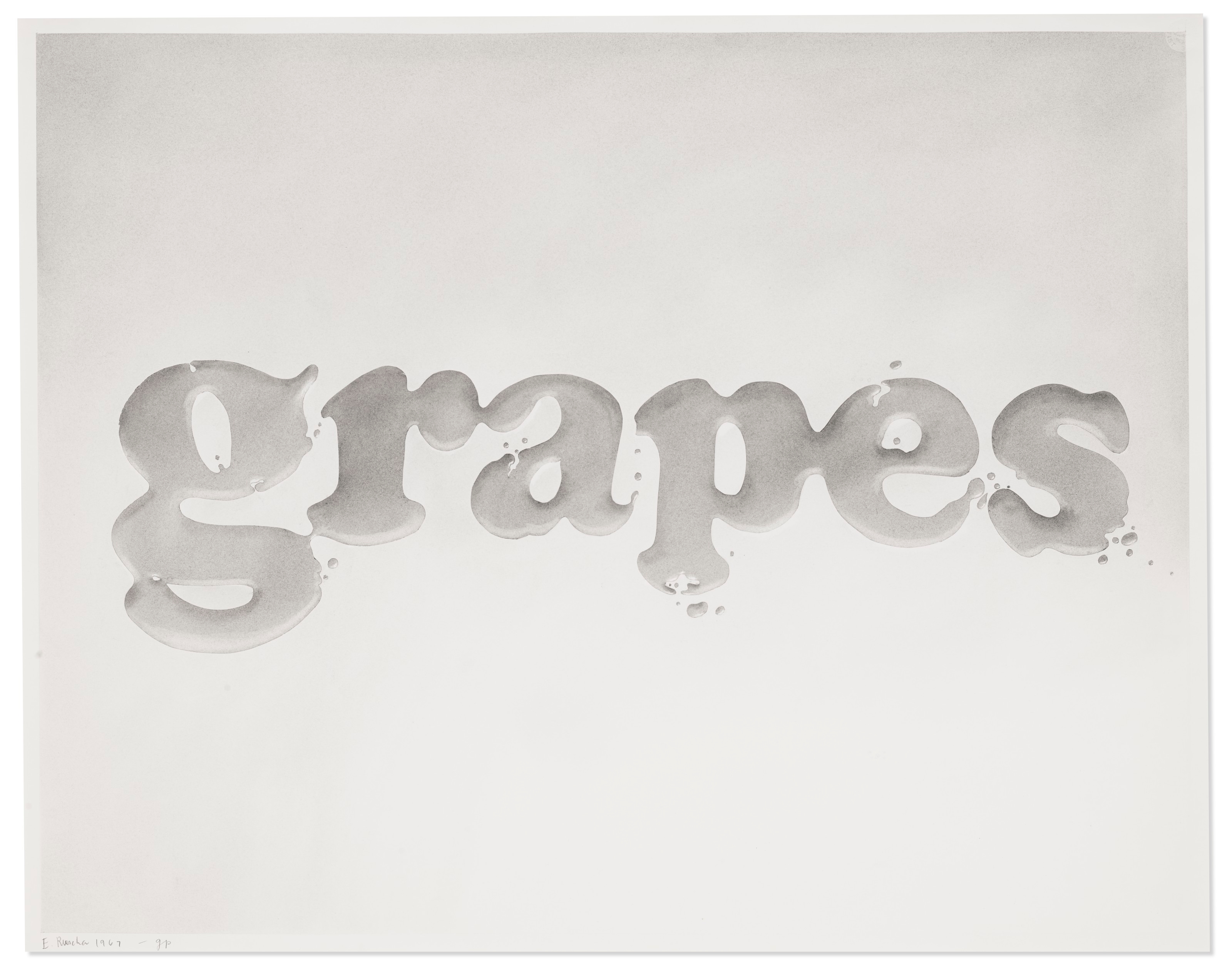Ed Ruscha | Grapes (1967) | MutualArt