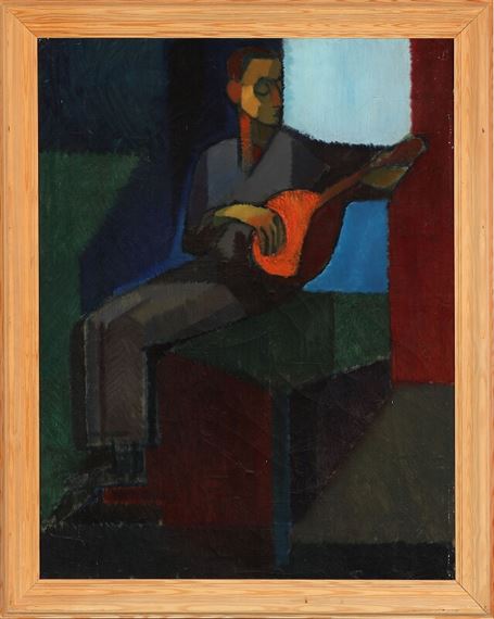Helge Ernst | “Guitarspilleren” (The Guitar Player) (1942) | MutualArt