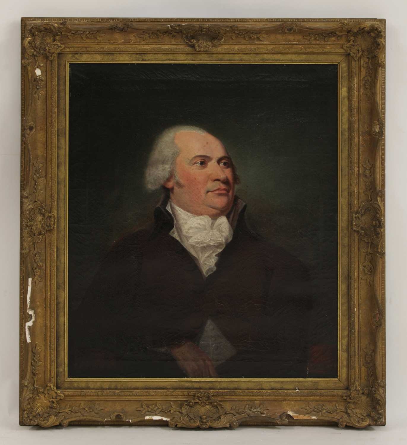 Robert Edge Pine | Portrait of Aaron Ostler, head and shoulders, in a ...