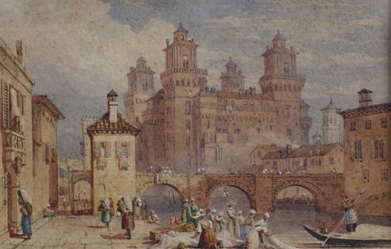 Samuel Prout | The Castle of Ferrara | MutualArt
