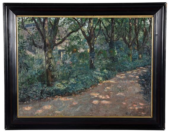 Theodor Esser | Dappled Light on a Garden Path | MutualArt