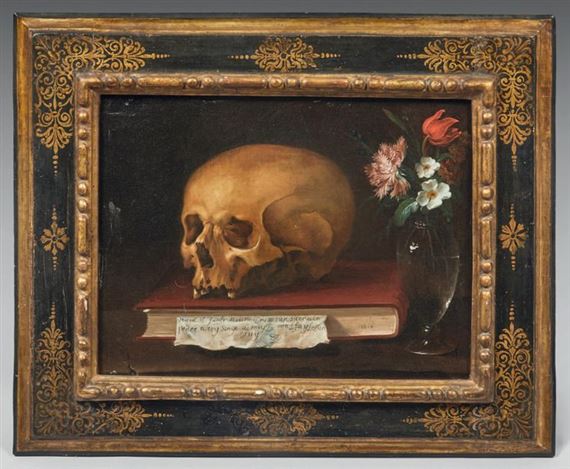 Jacques Linard | A vanitas still life with a skull, an hourglass, a ...