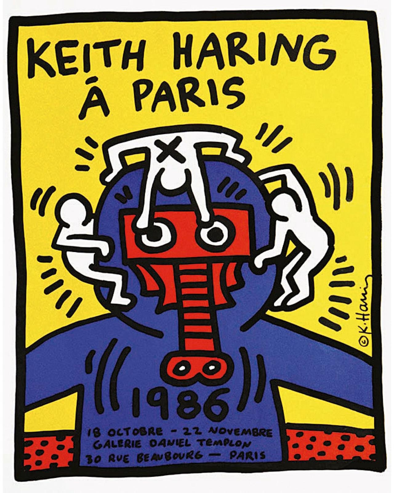 Keith Haring | Keith Haring à Paris Galerie Daniel Templon (1986 ...