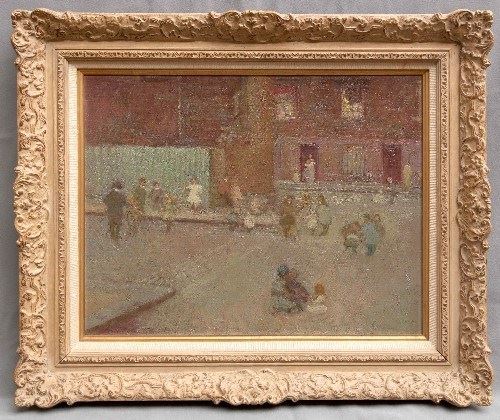 Clare Atwood | Children playing in a London backstreet | MutualArt