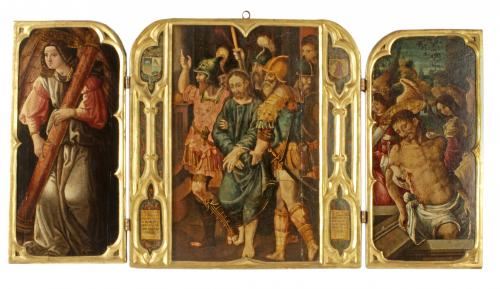 Italian School, 16th Century | Triptych with scenes from the passion of Christ | MutualArt
