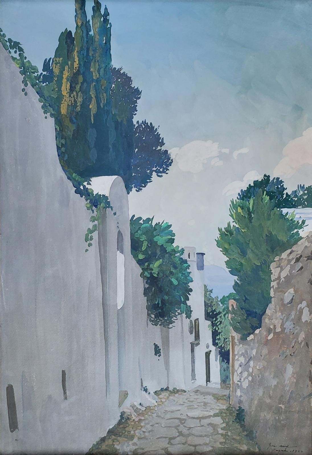 Joseph-Marius Avy | Une ruelle de Capri (1920) | MutualArt