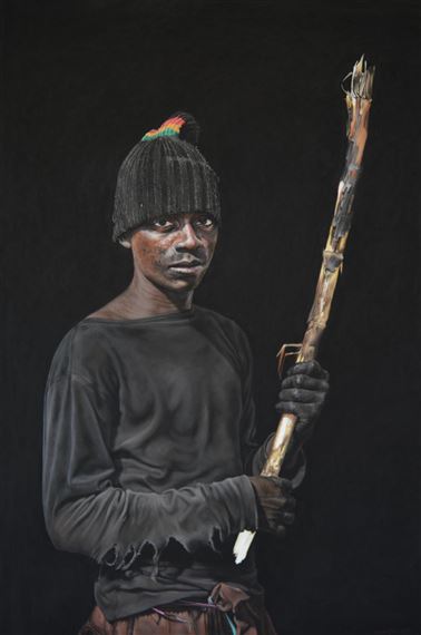 Helena Hugo | PORTRAIT OF A MAN HOLDING A SUGARCANE (2019) | MutualArt
