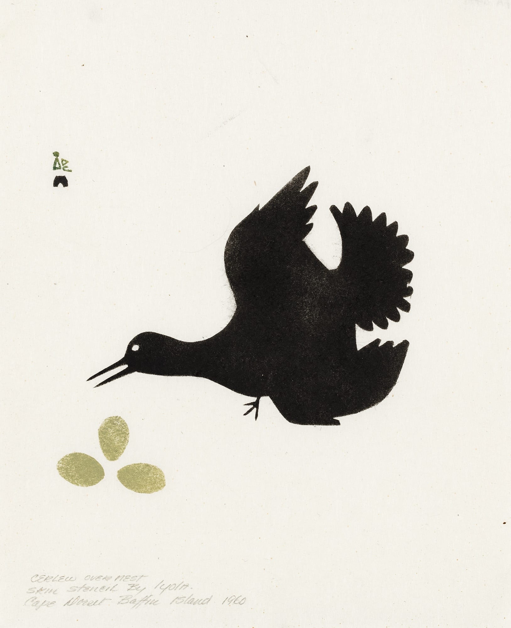 Iyola Kingwatsiak | Curlew Over Nest (1960) | MutualArt