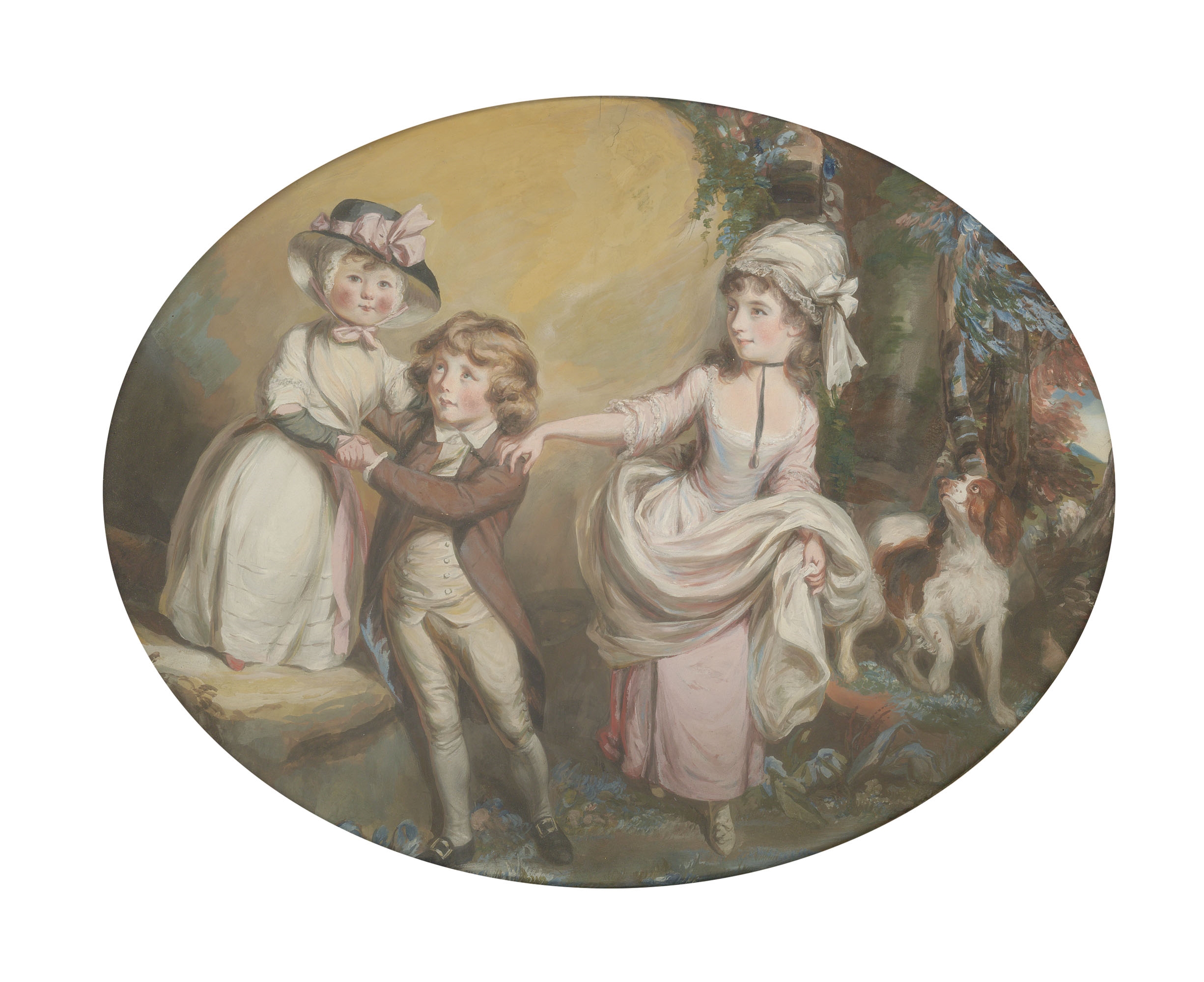 Daniel Gardner | Portrait group of Viscount Brome (1774-1823), Lady ...
