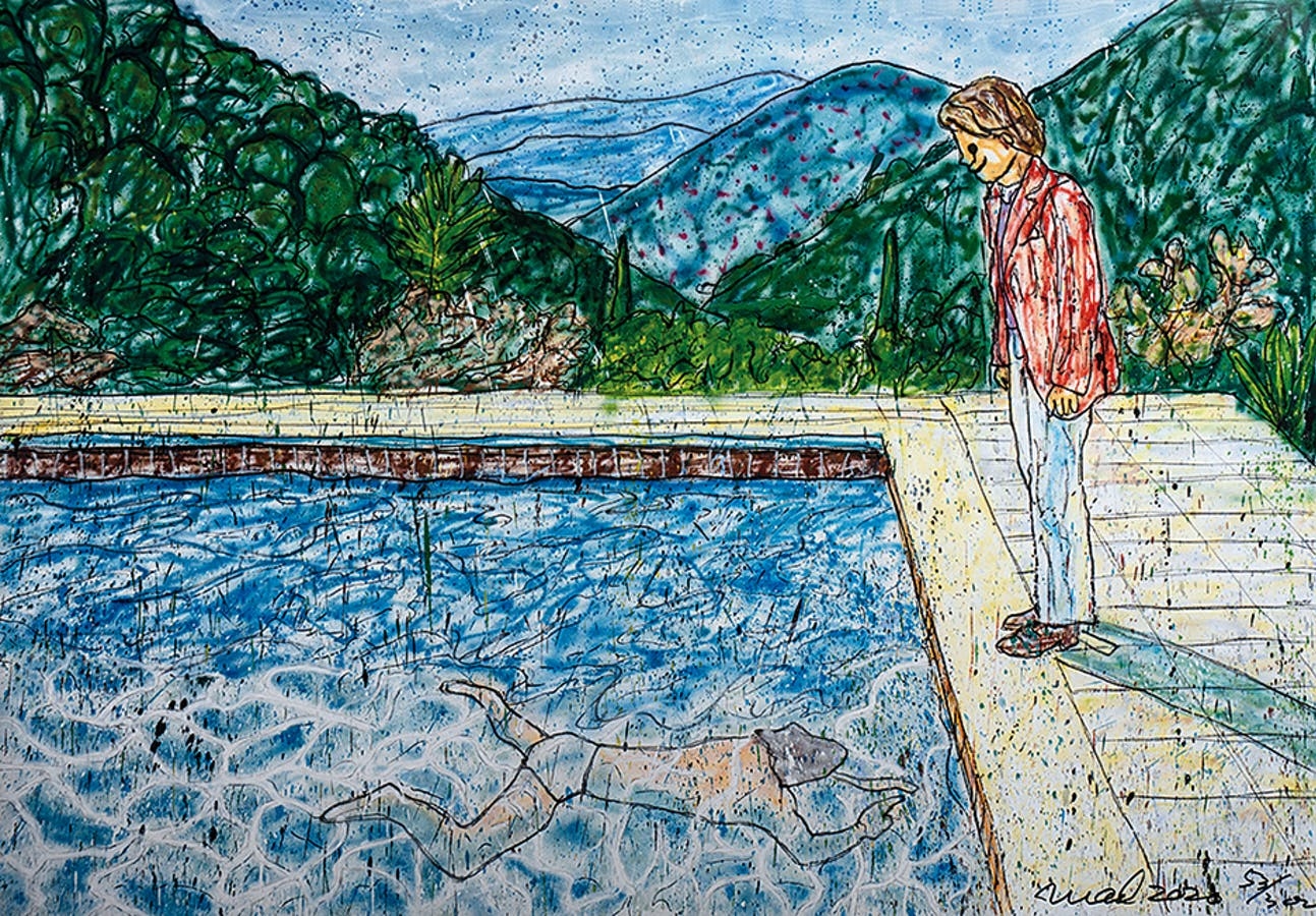 MADSAKI | Portrait of an Artist (Pool with Two Figures) II (Inspired by ...