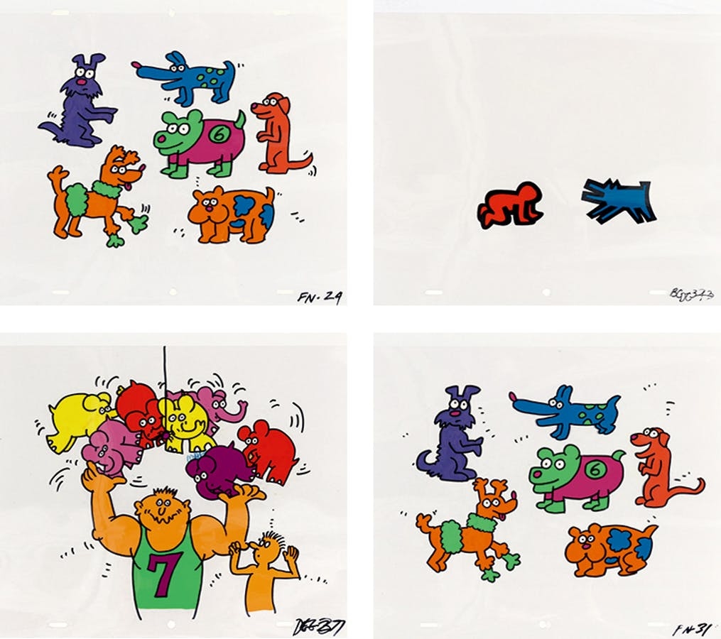 Keith Haring | Four Works: Keith Haring Sesame Street Breakdancers ...