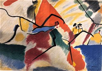 Kandinsky Wassily | Two Ovals (Composition No. 218) (1919) | MutualArt