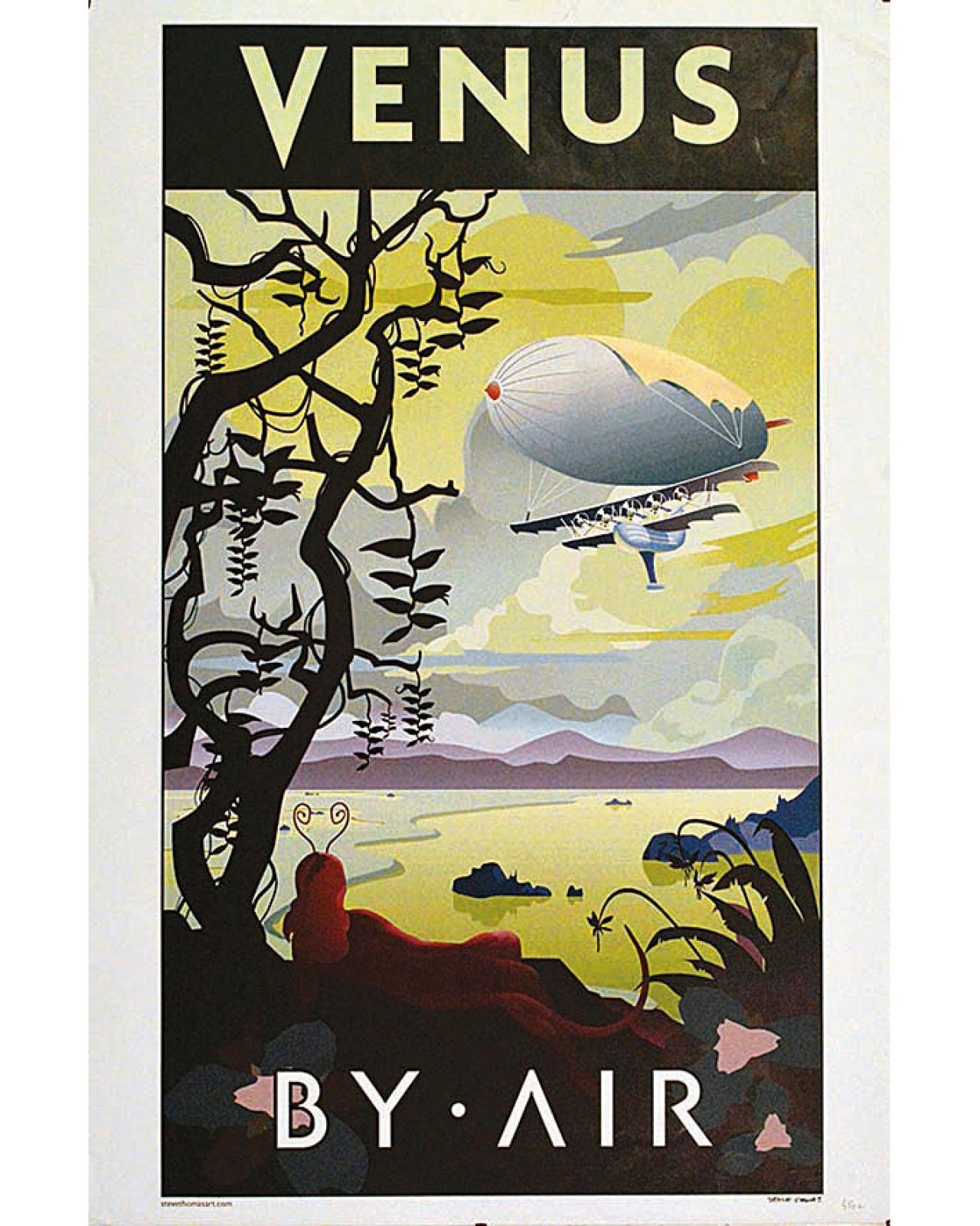 Steven Thomas | Venus By Air affiche signée par Steve Thomas (Circa ...