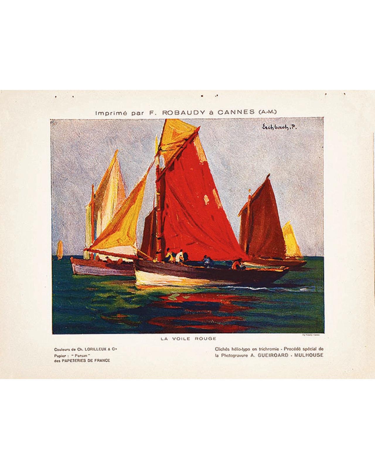 Paul André Jean Eschbach | Saint Tropez La Voile Rouge (Circa 1930 ...