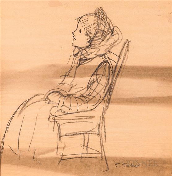 Tasha Tudor | Portrait of a Thayer Academy Student (1965) | MutualArt