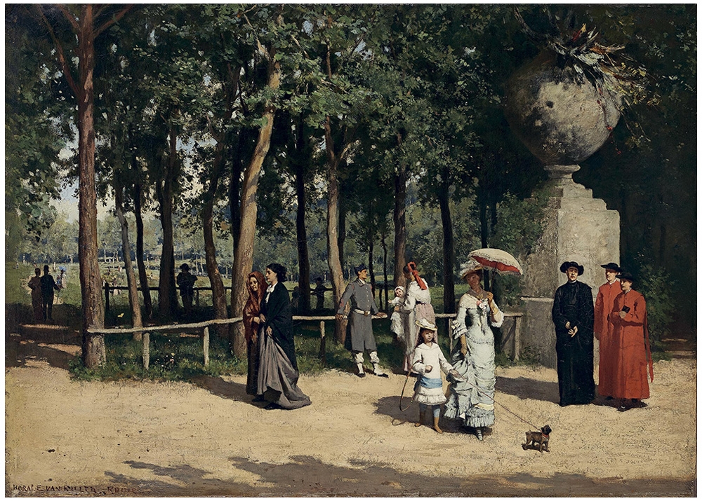 Horace van Ruith | Promenading In Rome (Circa 1922) | MutualArt