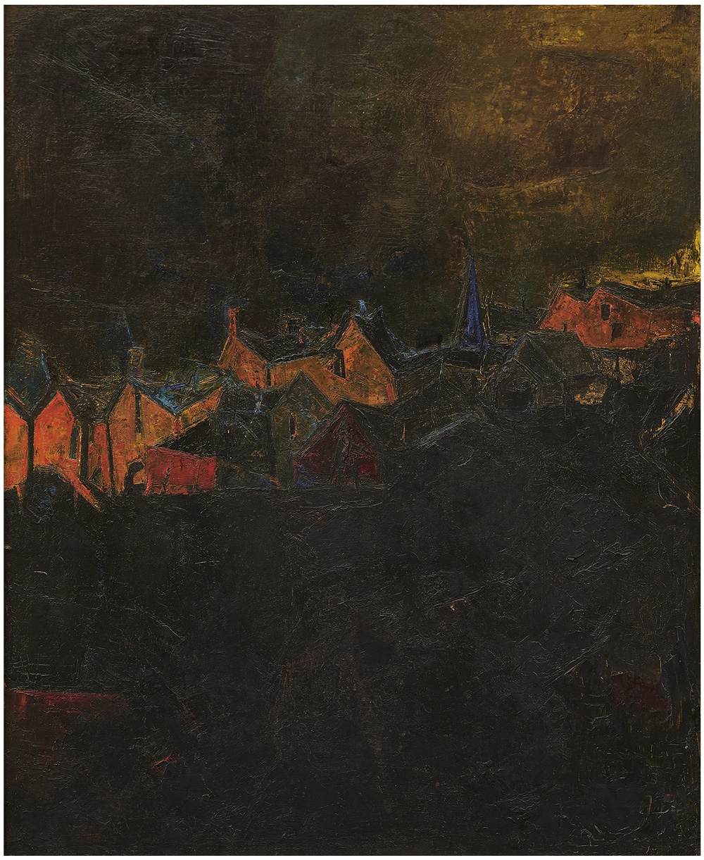 Syed Haider Raza | Village (Circa 1955) | MutualArt