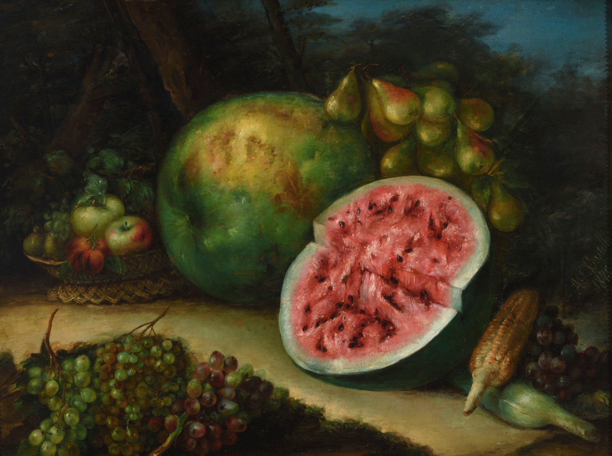 Spanish School, 19th Century | Bodegón con frutas (1875) | MutualArt