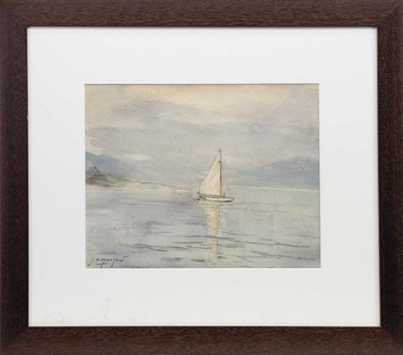 John Kidd Maxton | A PAIR OF WATERCOLOURS BY JOHN KIDD MAXTON: YACHT AT ...