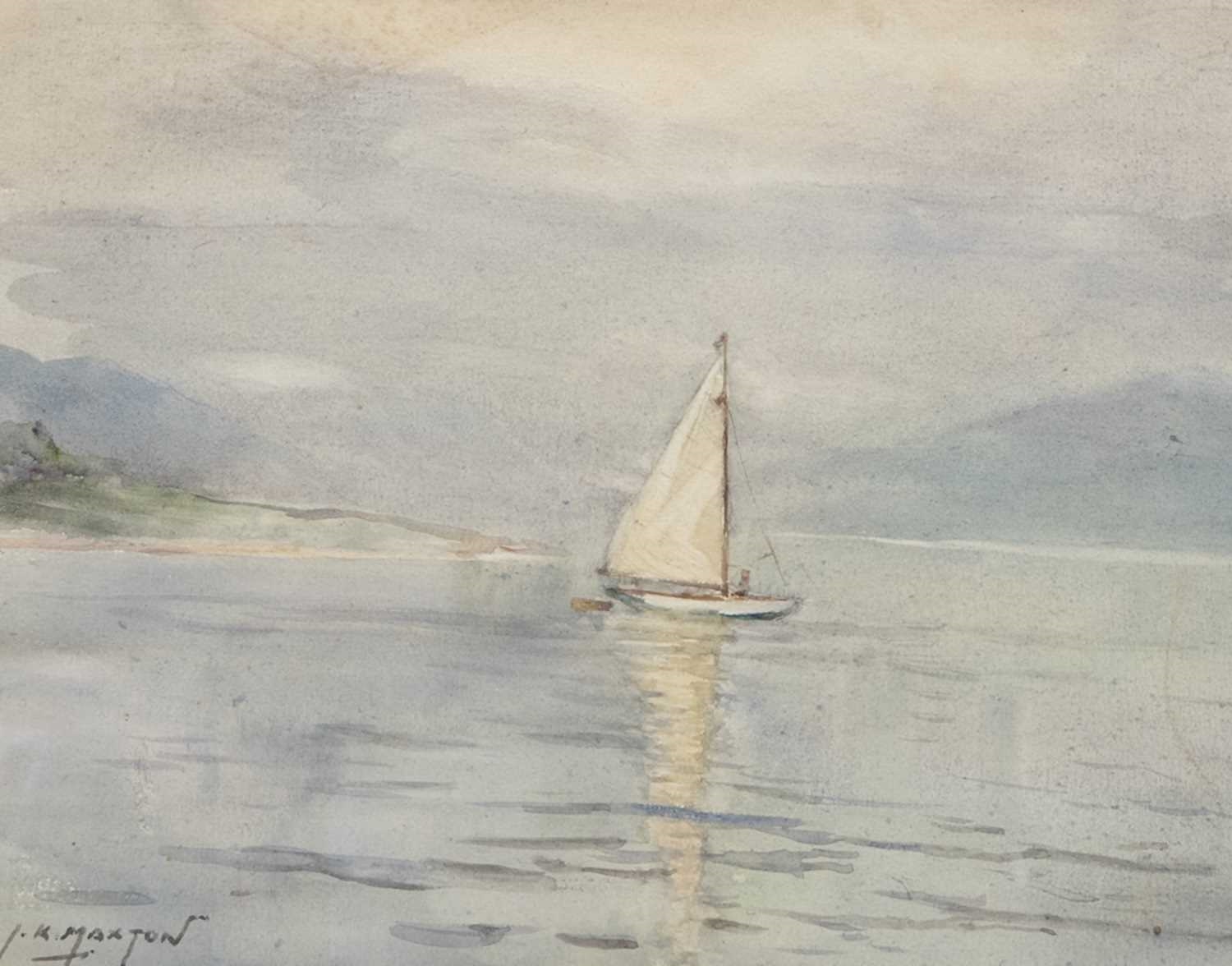 John Kidd Maxton | A PAIR OF WATERCOLOURS BY JOHN KIDD MAXTON: YACHT AT ...