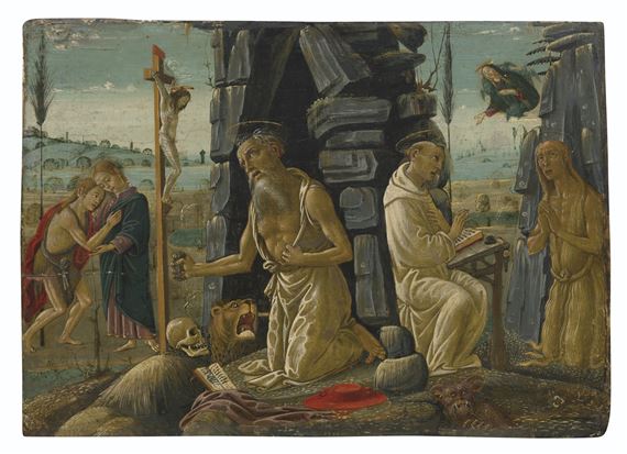 Arcangelo di Jacopo del Sellaio | St Jerome, Christ and John the ...