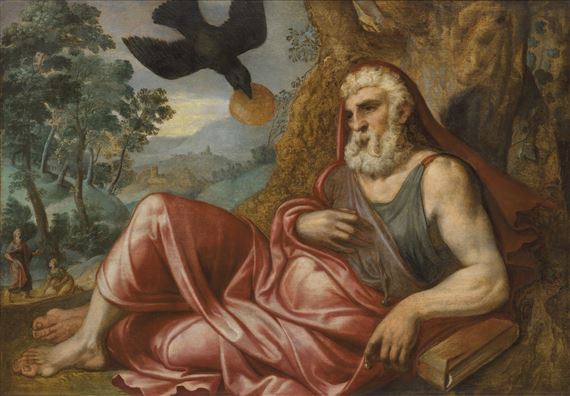 Frans Pourbus the Elder | Elijah Fed by the Raven, with Elijah and the ...