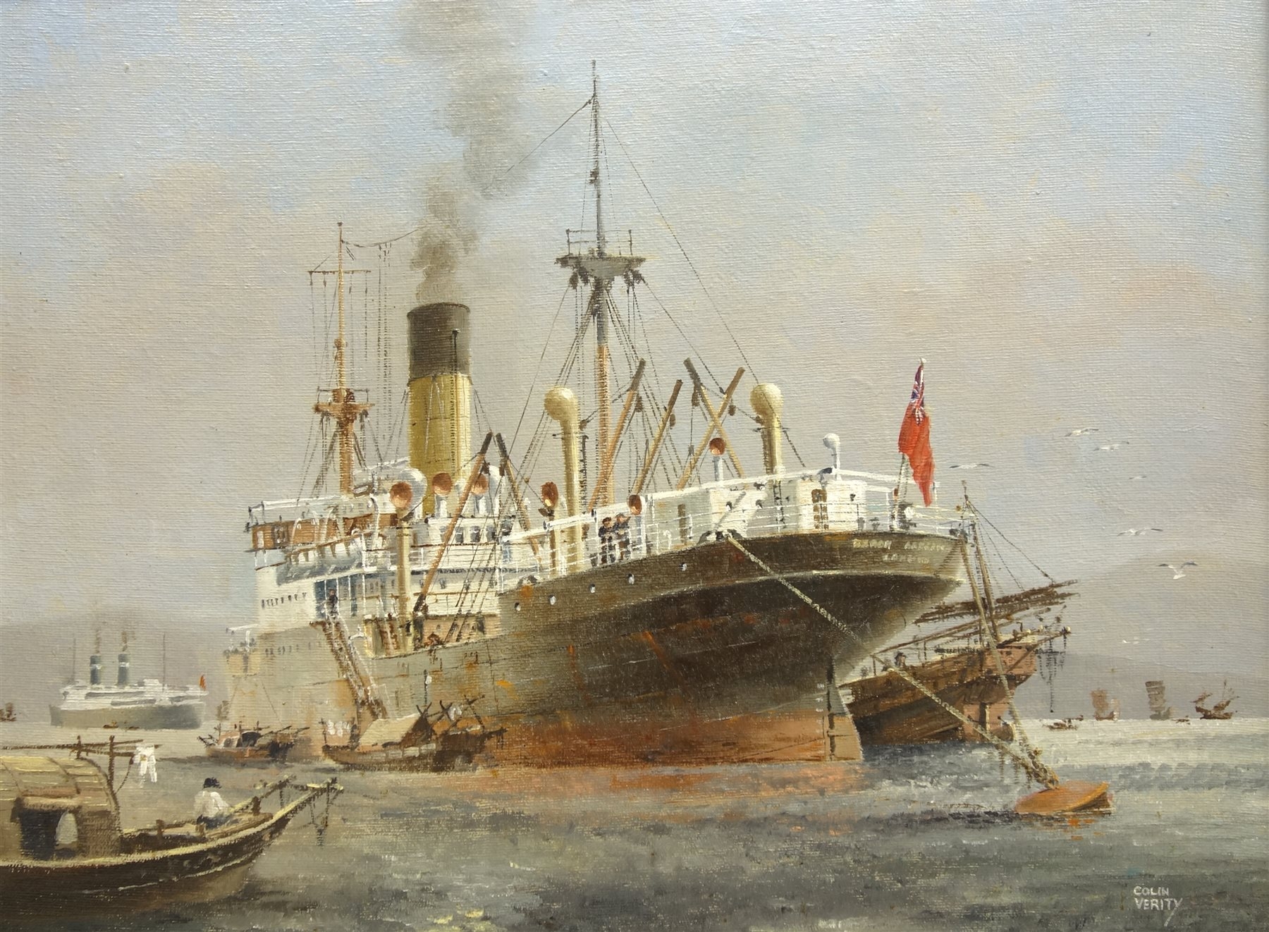 Colin Verity | Bank Line Tramp Steamer - 'In China Seas' | MutualArt