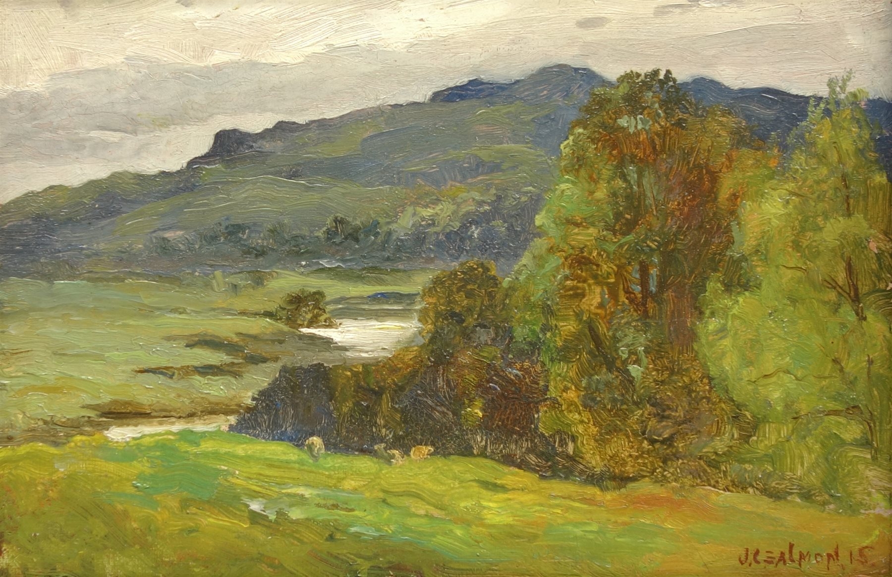 John Cuthbert Salmon | River Landscape (1915) | MutualArt