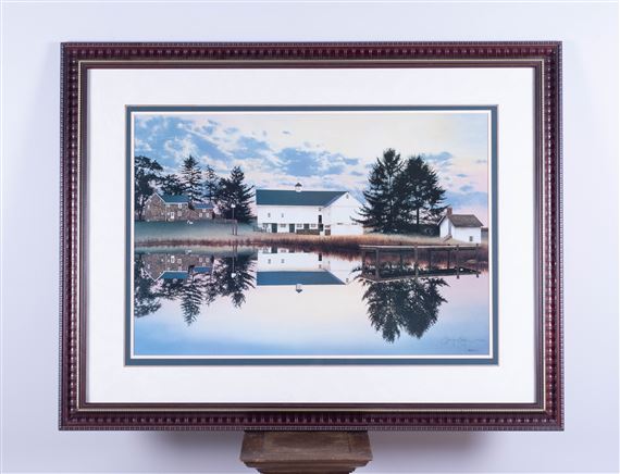 J Wayne Bystrom | Chester County landscape with stone house & barn ...