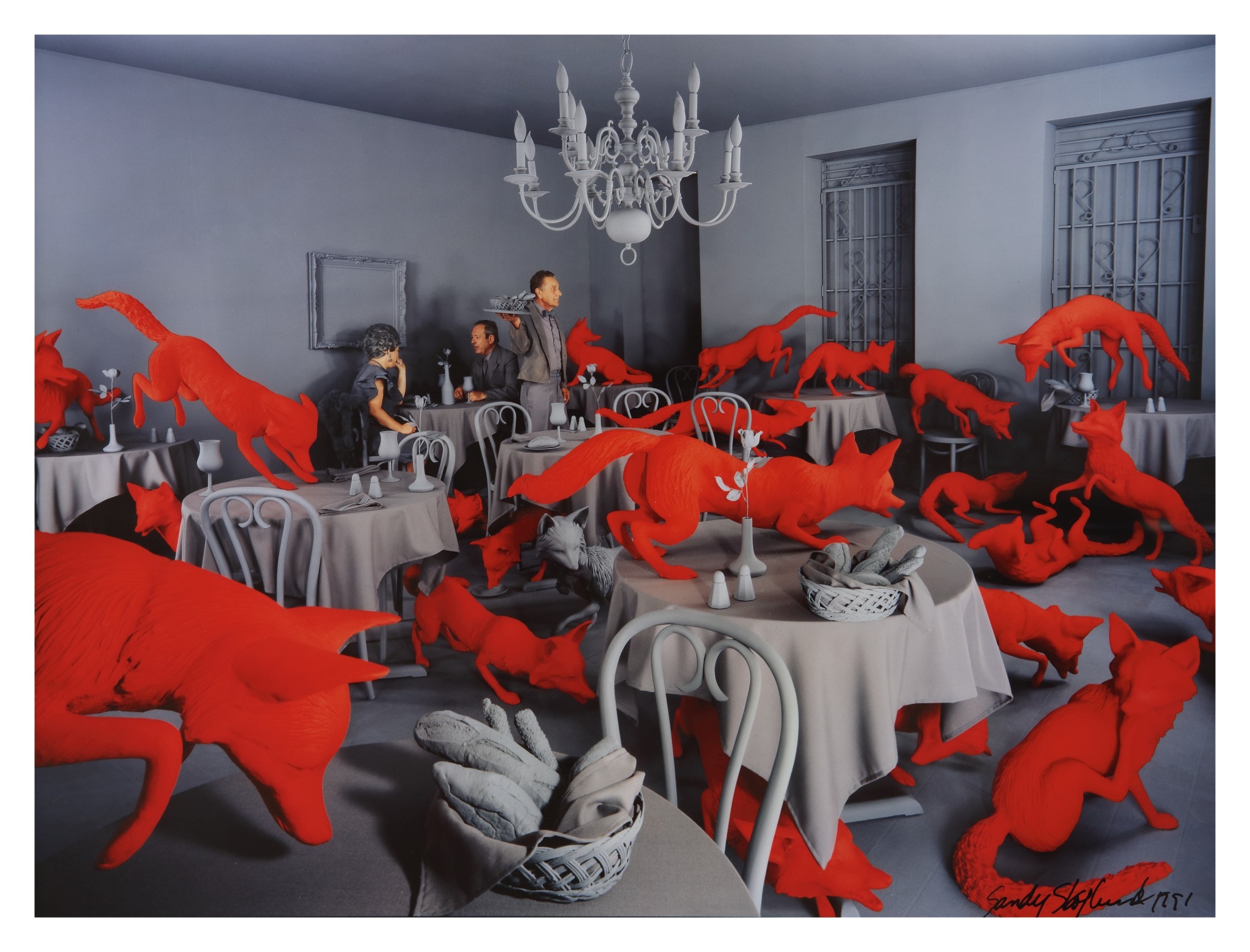 Sandy Skoglund | THE RED FOXES (1991) | MutualArt