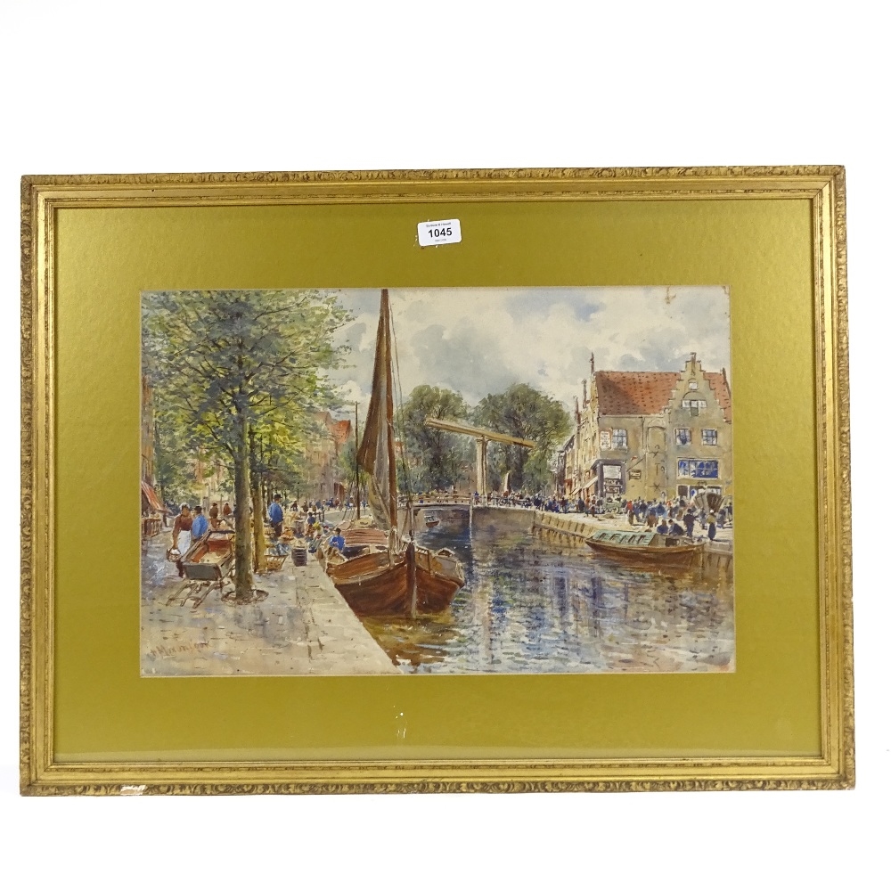 Herbert Moxon Cook | Dutch canal scene | MutualArt