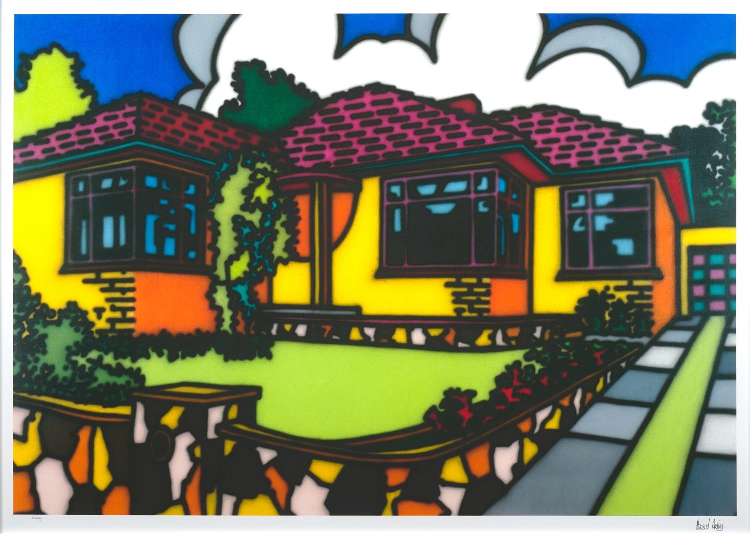Howard Arkley | Triple Fronted (1988) | MutualArt
