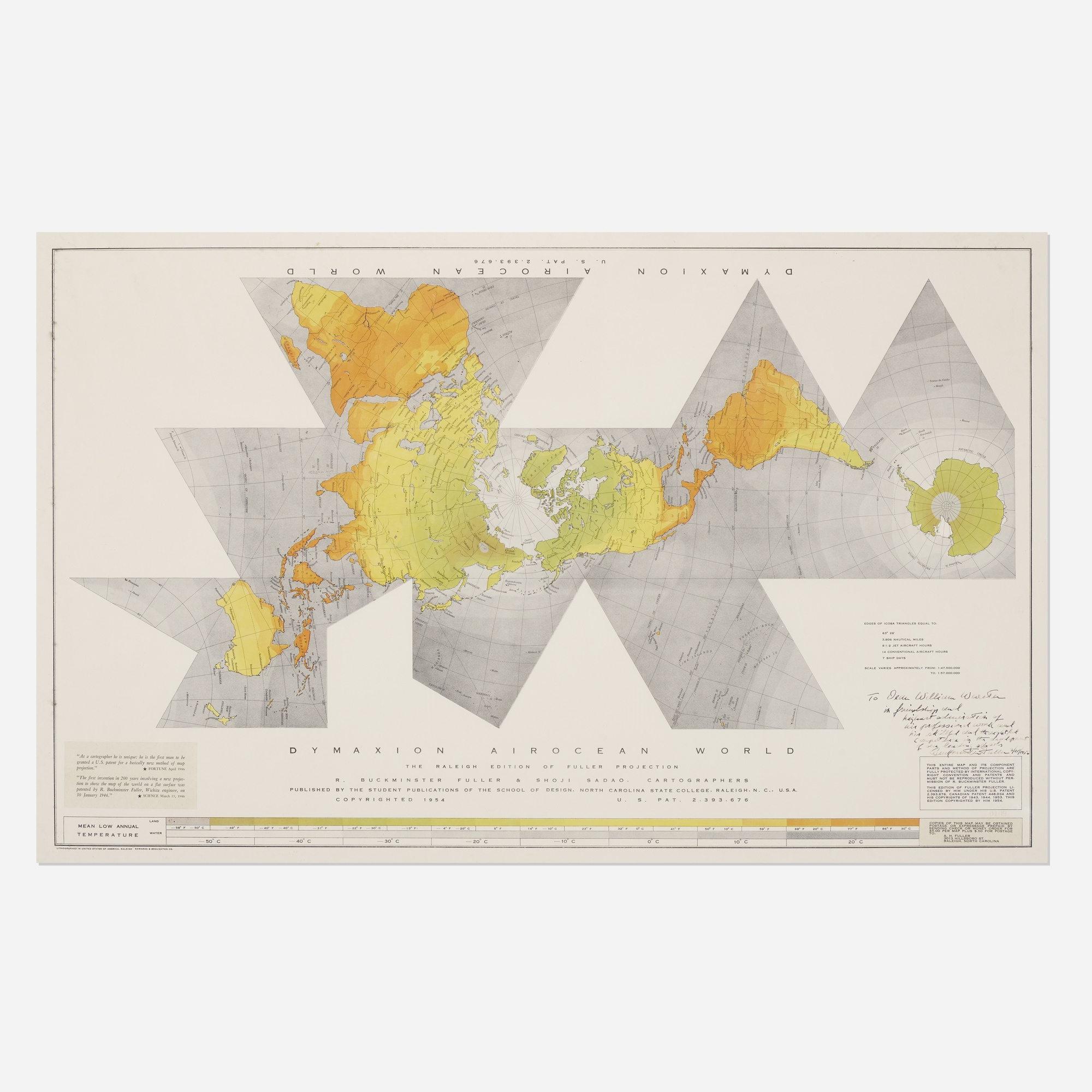 Buckminster Fuller | Dymaxion Airocean World Map poster (1954) | MutualArt