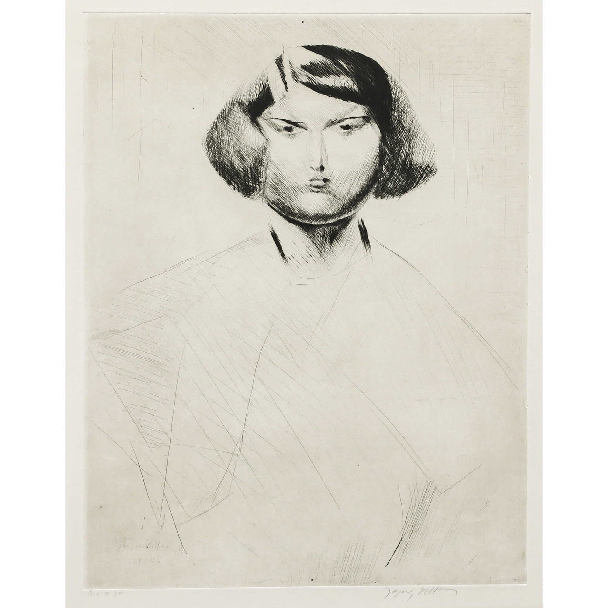 Jacques Villon | FACE OF RENE (1911) | MutualArt