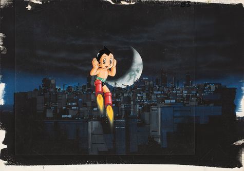 Osamu Tezuka | Astro Boy – Moonlight over the City (Circa 1980) | MutualArt