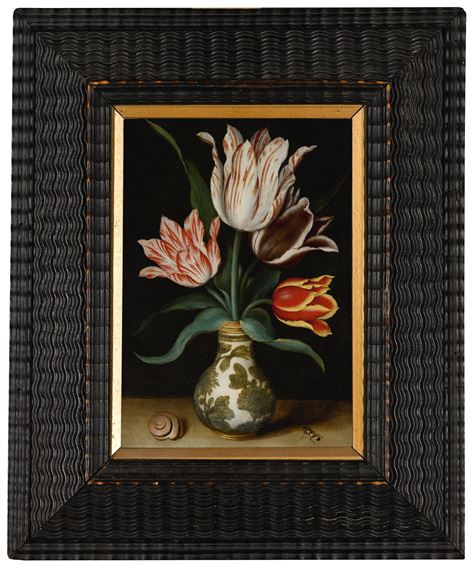 Ambrosius Bosschaert the Elder | STILL LIFE OF FOUR TULIPS IN A WAN-LI ...