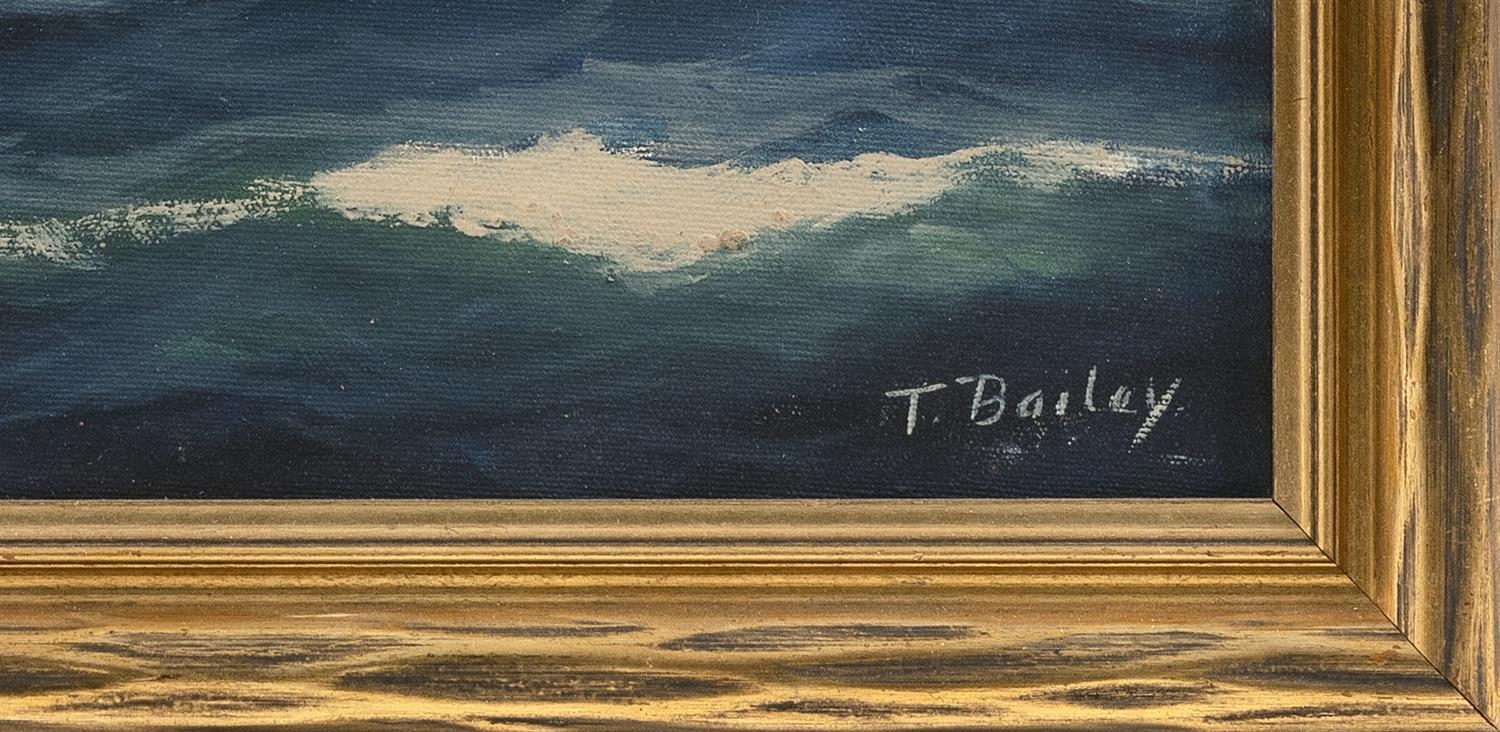 T. Bailey | Full-rigged ship under sail. | MutualArt