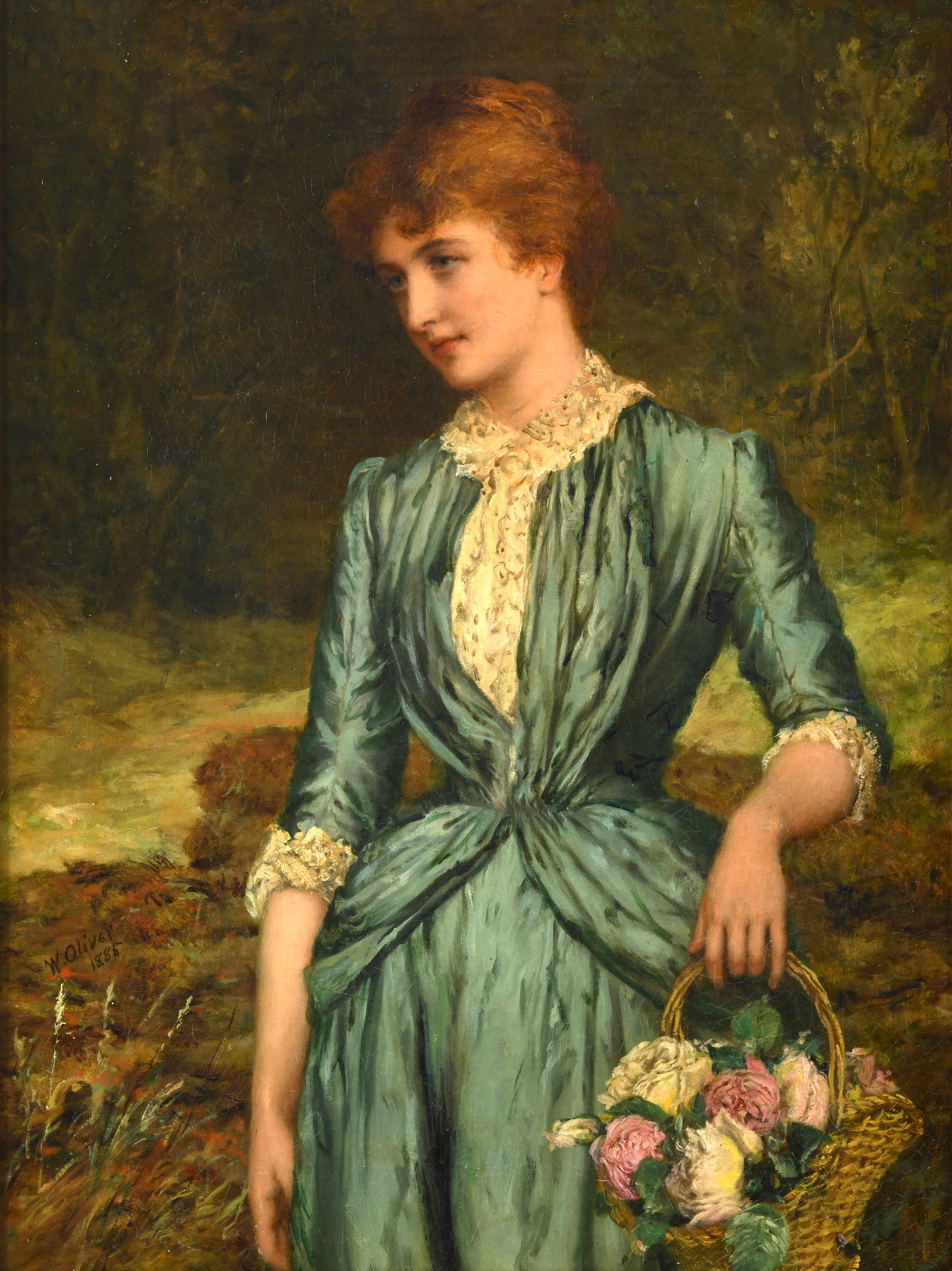 William Oliver Jr. | A BASKET OF BLOOMS (1885) | MutualArt