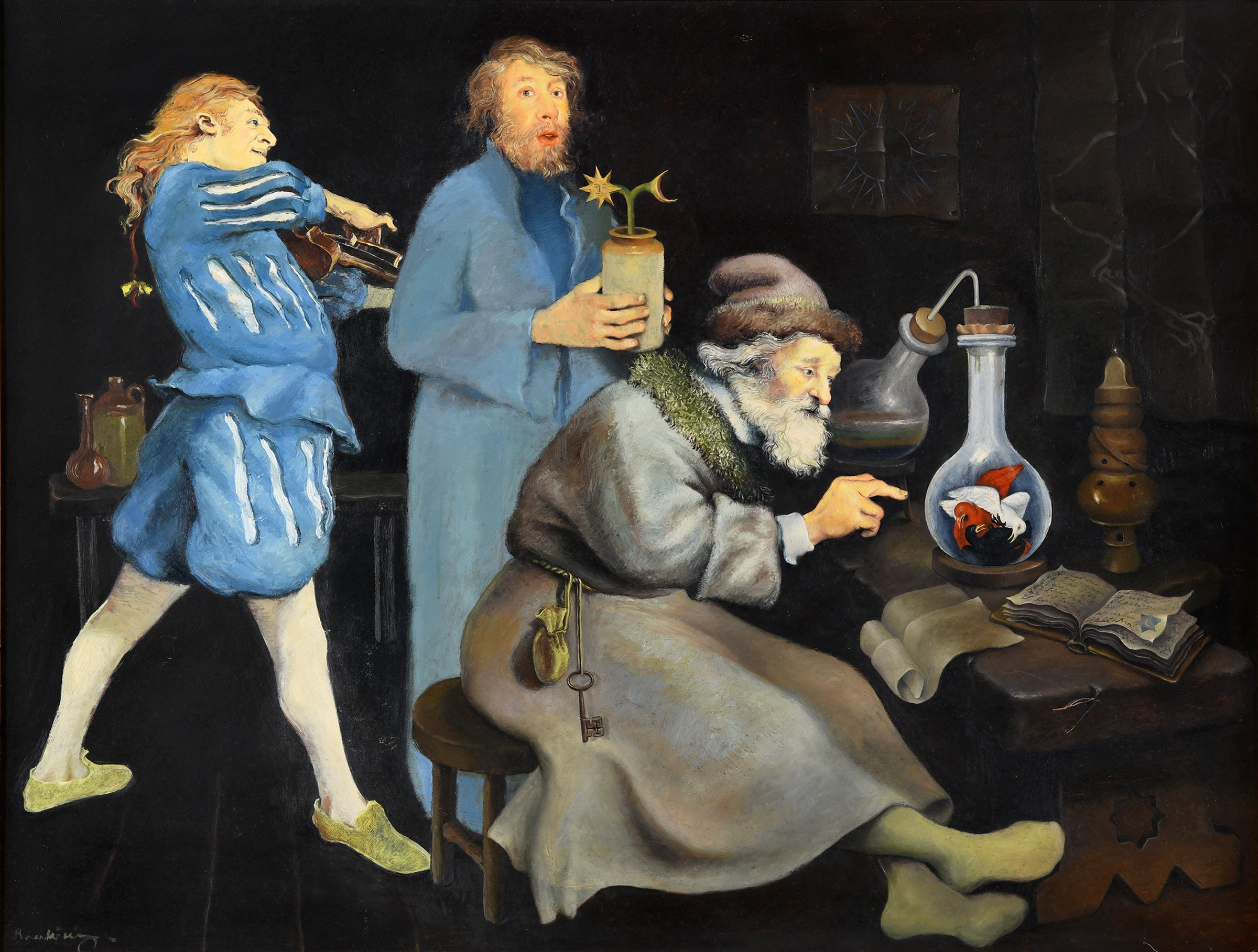Robert Lenkiewicz | THE ALCHEMIST IN HIS LABORATORY | MutualArt