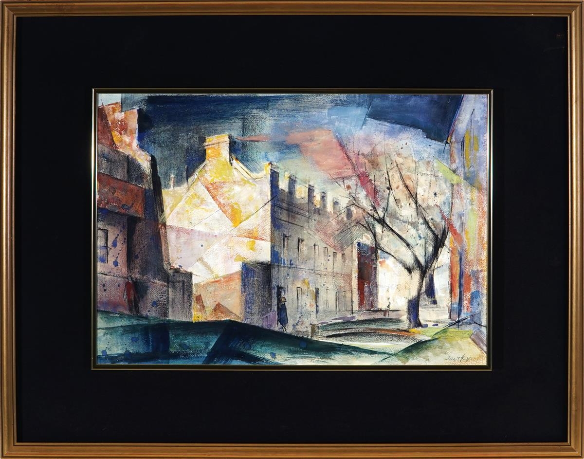 John Santry | Terrace Houses in Winter | MutualArt