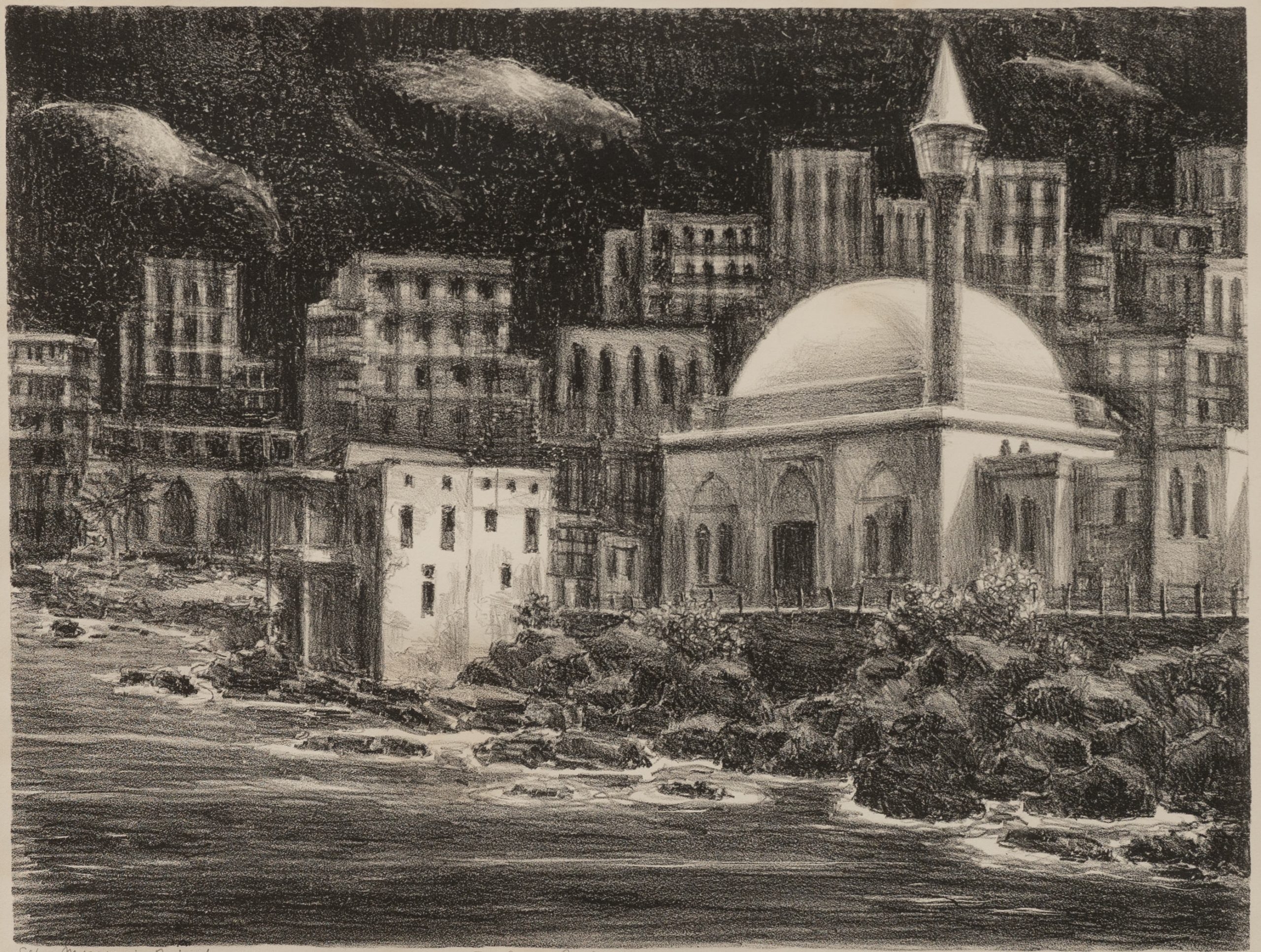 Ralph Fabri | Mosque in Beirut (1966) | MutualArt