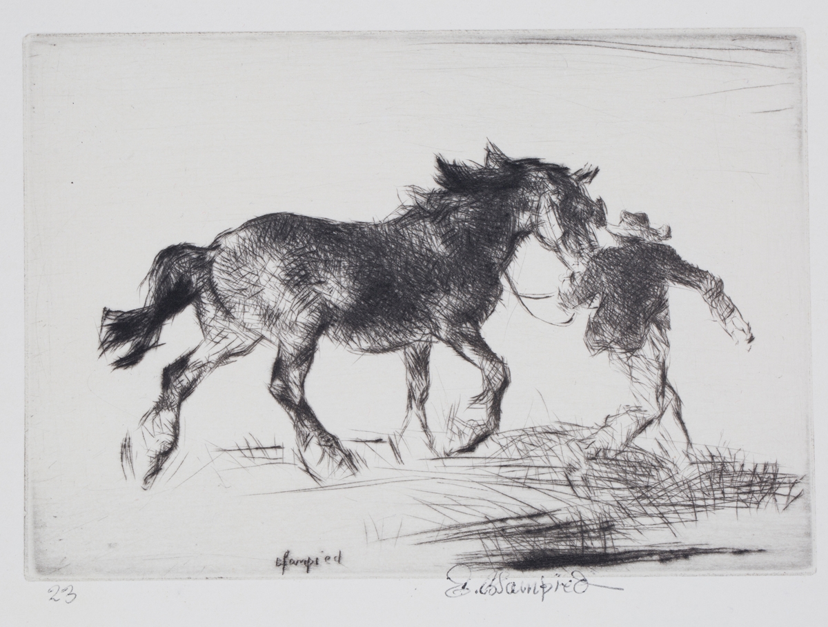 Edmund Blampied | Farm Horse (Circa 1957) | MutualArt