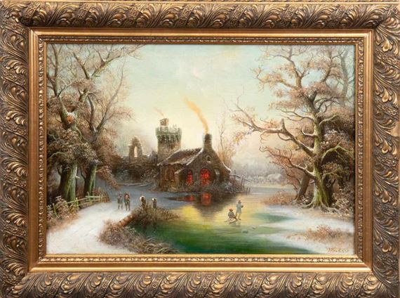 Albert Bredow | Romantische Winterlandschaft | MutualArt