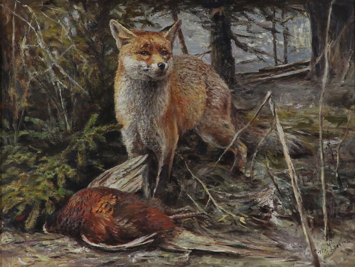 Wilhelm Lorenz | Fuchs mit Beute | MutualArt