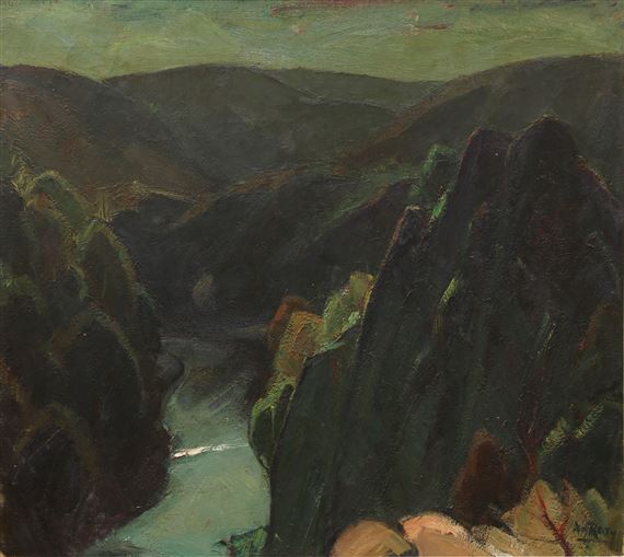 Albert Raty | L'Ourthe aux rochers de Hérou | MutualArt